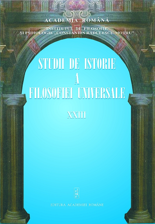 ARHIVA STUDII DE ISTORIE A FILOSOFIEI UNIVERSALE - Institutul de ...